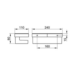 KEUCO Duschkorb Collection Moll 12758, 2-tlg., verchromt/anthrazit 12758010001