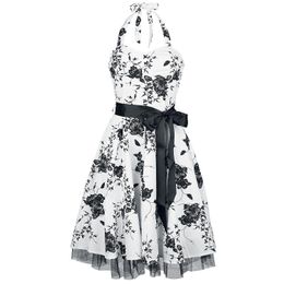 H&R London H&R London Floral Long Dress Mittellanges Kleid weiß schwarz in L