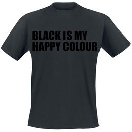 Sprüche Black Is My Happy Colour T-Shirt schwarz in L