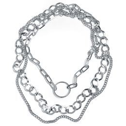 Urban Classics Ring Layering Necklace Halskette silberfarben