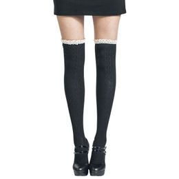 Banned Retro Mina Knee High Socks Kniestrümpfe schwarz in Standard