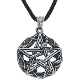 etNox hard and heavy Schlangen Pentagramm Halskette silberfarben