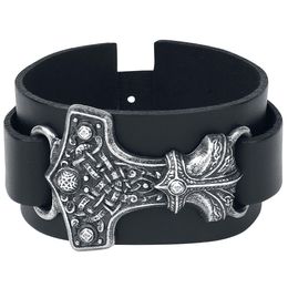 Alchemy Gothic Thorshammer Lederarmband multicolor