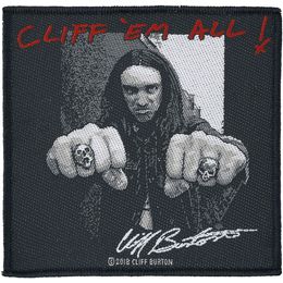 Metallica Cliff 'Em All Patch schwarz weiß rot