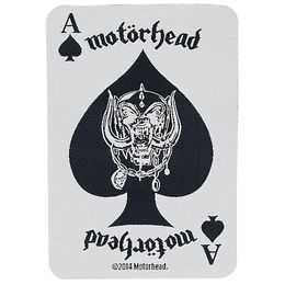 Motörhead Motörhead Ace Of Spades Card Patch weiß schwarz