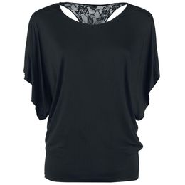 Gothicana by EMP Lace Back Bat Wings T-Shirt schwarz in L