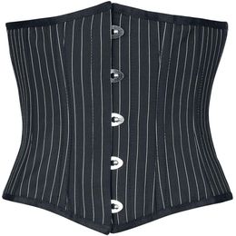 Gothicana by EMP Corset with Stripes Korsage schwarz in L