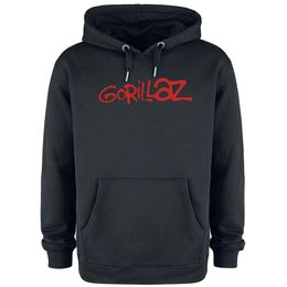 Gorillaz Amplified Collection - Logo Kapuzenpullover schwarz in L