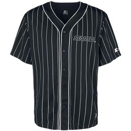 starters Starter Baseball Jersey Kurzarmhemd schwarz in L