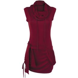 Red by EMP High Neck Dress Kurzes Kleid bordeaux in L