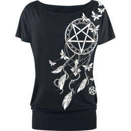 Gothicana by EMP T-Shirt Pentagramm und Traumfänger T-Shirt schwarz in L