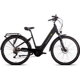 E-Bike SAXONETTE "Premium Sport (Wave)" E-Bikes Gr. 45 cm, 28 Zoll (71,12 cm), schwarz E-Bikes