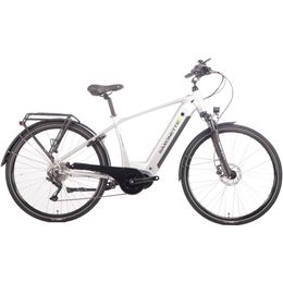 E-Bike SAXONETTE "Quantum Sport Man" E-Bikes Gr. 48 cm, 28 Zoll (71,12 cm), silberfarben E-Bikes