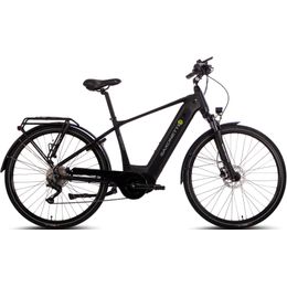 E-Bike SAXONETTE "Quantum Sport Man" E-Bikes Gr. 48 cm, 28 Zoll (71,12 cm), schwarz E-Bikes