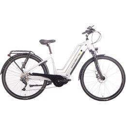 E-Bike SAXONETTE "Quantum Sport" E-Bikes Gr. 45 cm, 28 Zoll (71,12 cm), silberfarben E-Bikes