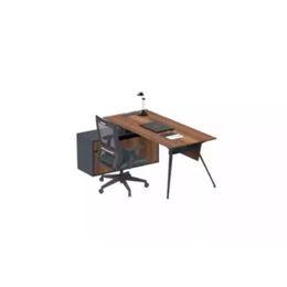 JVmoebel Schreibtisch Holzmöbel Eckschreibtisch Cheftisch Schreibunterlage Büroarbeitsplatz
