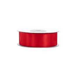 Creativery Satinband, Satinband 25mm x 25m Rolle Rot