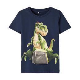 name it - T-Shirt NMMGIGANTOSAURUS MALTE in dark sapphire, Gr.86