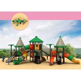 JVmoebel Spielturm Kinderspielplatz mit Rutschen Outdoor Kletterturm Spielplätze