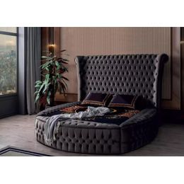 JVmoebel Bett Chesterfield Polsterbett Luxus Schlafzimmer Design Betten Textil Samt (1-tlg.