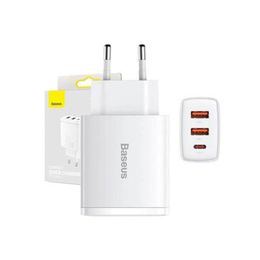 Baseus Compact Quick Charger 2xUSB USB-C PD 3A