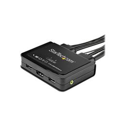 StarTech.com 2-Port HDMI KVM Switch with Built-In Cables - USB 4K 60Hz - KVM / audio switch - 2 ports