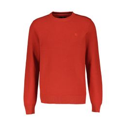 Lerros Strickpullover &raquo;Crewneck Strickpullover&laquo; LAVA RED M M Lebendige Struktur-Strickoptik