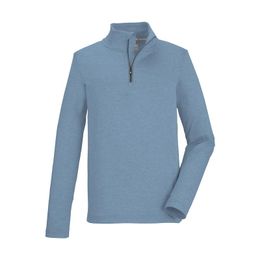 Killtec Langarmshirt &raquo;KSW 185 BYS LS SHRT&laquo; graublau 140 140 Kids Funktionsshirt mit Stehkragen
