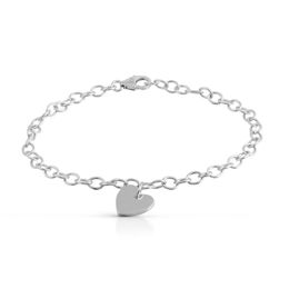 Vivance Armband »925 Silber rhodiniert mit Herz Motiv« weiß 19cm Damen Armband 925 Silber rhodiniert mit Herz Motiv
