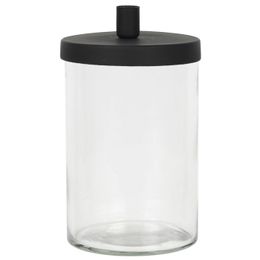 IB Laursen Glashalter für dünne Kerzen Metalldeckel, H15,5 x Ø9 cm, schwarz