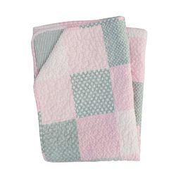 Krasilnikoff Quilt Decke Pink Patchwork, 180 x 130 cm