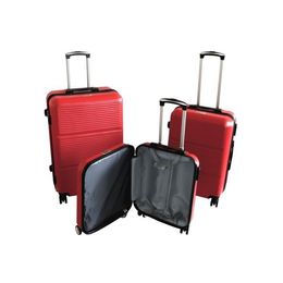 Expo-Börse Hartschalenkoffer Trolley Set 3-teilig rot XL-L-M mit Zahlenschloss