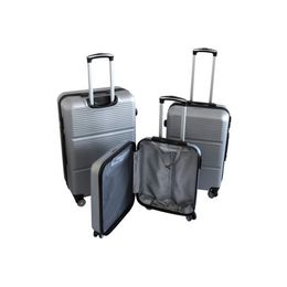 Expo-Börse Hartschalenkoffer Trolley Set 3-teilig silber XL-L-M mit Zahlenschloss