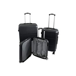 Expo-Börse Hartschalenkoffer Trolley Set 3-teilig schwarz XL-L-M mit Zahlenschloss