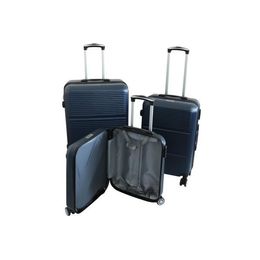 Expo-Börse Hartschalenkoffer Trolley Set 3-teilig blau XL-L-M mit Zahlenschloss