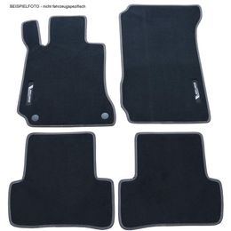 Schönek SCHÖNEK Passform Autoteppich 4-teiliges Set "Exclusive" mit Stick, Auto Textil Fußmatten aus Polyamid Tuft für Mercedes A-Klasse W 176 Baujahr 2012 bis 2018