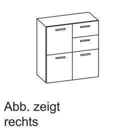 Artiqua 400 Midischrank, Eiche Weiß quer NB, 400-M2T-1-90-L-7186-440 400-M2T-1-90-L-7186-440