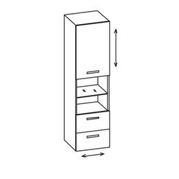 Artiqua 400 Variabler Midischrank, Weiß Matt Select, 400-MVL-2-44-L-7161-171 400-MVL-2-44-L-7161-171