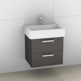 Artiqua 411 Waschtischunterschrank f&uuml;r Vero 045460 Stahlgrau Metallic, 411-WU2L-D18-7141-88 411-WU2L-D18-7141-88