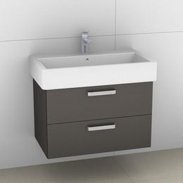 Artiqua 411 Waschtischunterschrank f&uuml;r Vero 045480 Stahlgrau Metallic, 411-WU2L-D19-7141-88 411-WU2L-D19-7141-88