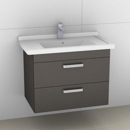 Artiqua 411 Waschtischunterschrank f&uuml;r Starck 3 030480 Stahlgrau Metallic, 411-WU2L-D05-7141-88 411-WU2L-D05-7141-88