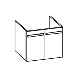 Artiqua 413 Waschtischunterschrank f&uuml;r Acanto Slim 500640 Quarzgrau Matt Select, 413-WU2T-K176-7163- 413-WU2T-K176-7163-173