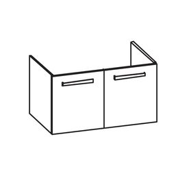 Artiqua 413 Waschtischunterschrank f&uuml;r Acanto Slim 500642, 500643, Anthrazit Hochglanz, 413-WU2T-K17 413-WU2T-K178-7015-51