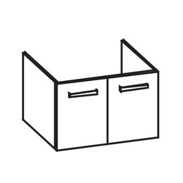 Artiqua 413 Waschtischunterschrank f&uuml;r Preciosa 124280, 124282 Wei&szlig; Matt Select, 413-WU2T-K39-7161-1 413-WU2T-K39-7161-171