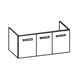 Artiqua 413 Waschtischunterschrank f&uuml;r Xeno2 500551, 500552, 500550 (127020, 127023, 127025) Wei&szlig; Ma 413-WU3T-K132-7161-171