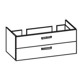 Artiqua 414 Waschtischunterschrank für Venticello 4111DG Sanremo Eiche quer NB, 414-WU2L-V115-7145-4 414-WU2L-V115-7145-428