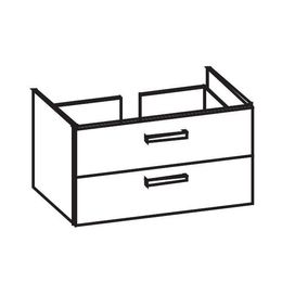 Artiqua 414 Waschtischunterschrank f&uuml;r Legato 4153A4, 4153A5 Sangallo Grau quer, 414-WU2L-V134-7152- 414-WU2L-V134-7152-432