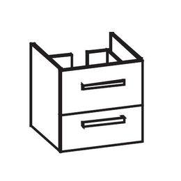 Artiqua 414 Waschtischunterschrank f&uuml;r Legato 415161 Sangallo Grau quer, 414-WU2L-V137-7152-432 414-WU2L-V137-7152-432