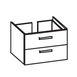 Artiqua 414 Waschtischunterschrank f&uuml;r Legato 415381 Sangallo Grau quer, 414-WU2L-V138-7152-432 414-WU2L-V138-7152-432