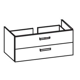 Artiqua 414 Waschtischunterschrank f&uuml;r Legato 4153C4, 4153C5 Sangallo Grau quer, 414-WU2L-V135-7152- 414-WU2L-V135-7152-432